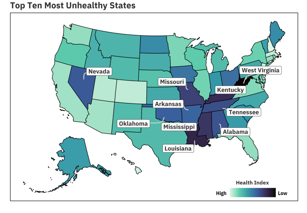 Healthiest (and Unhealthiest) States in the US - 2024 Rankings